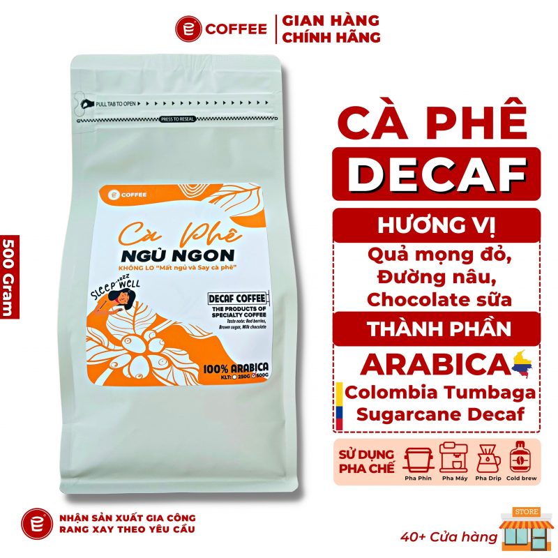 Cafe decaf cà phê ngủ ngon sử dụng hạt Arabica Đặc Sản đã tách caffein ...